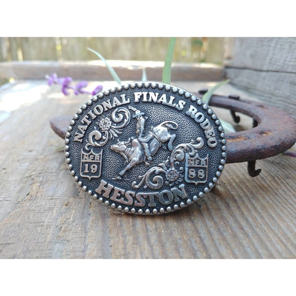 Vintage | Accessories | Vintage Hesston National Finals Rodeo Belt ...